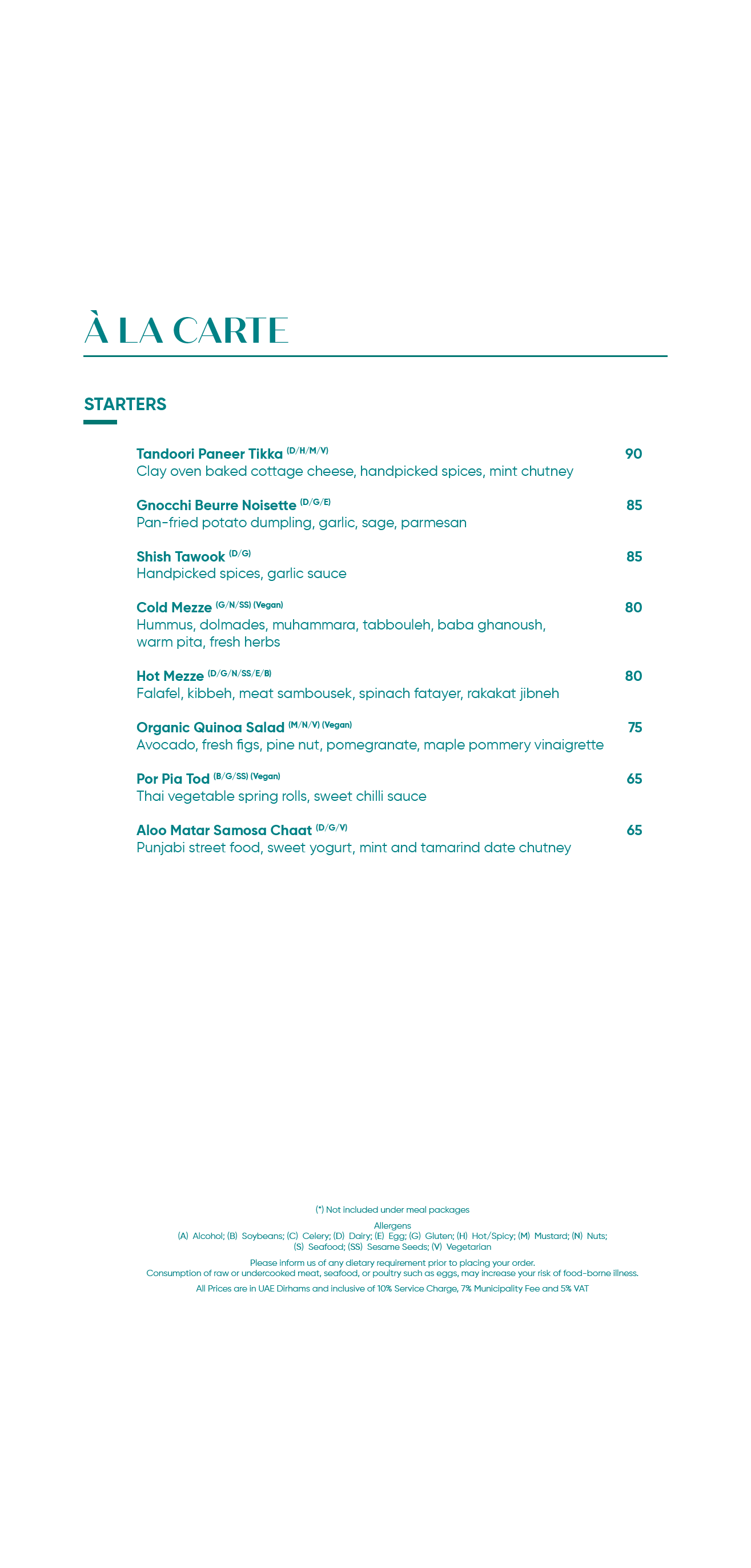 Menu Displays powered for Taj Exotica Resort & Spa by menumodo