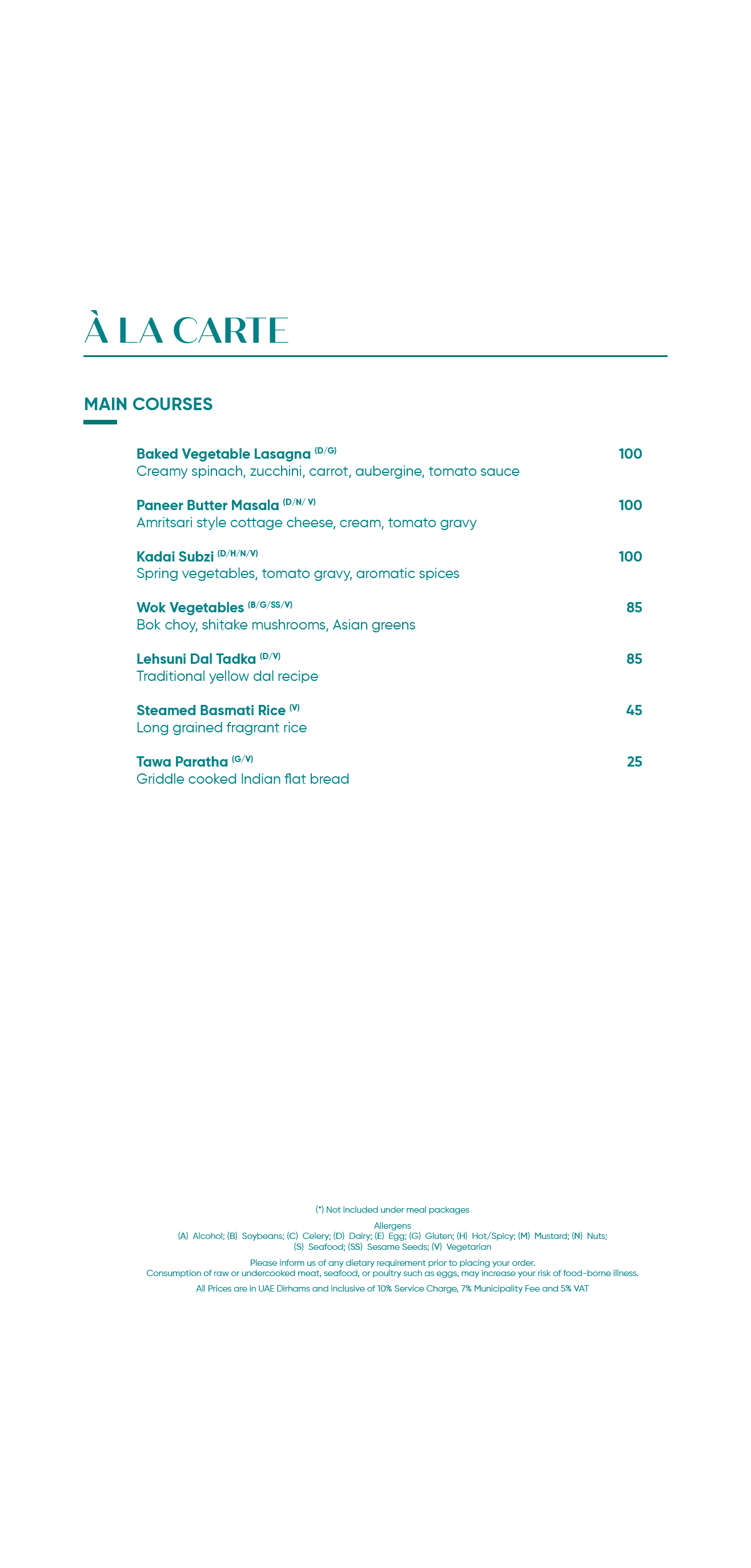 Menu Displays powered for Taj Exotica Resort & Spa by menumodo