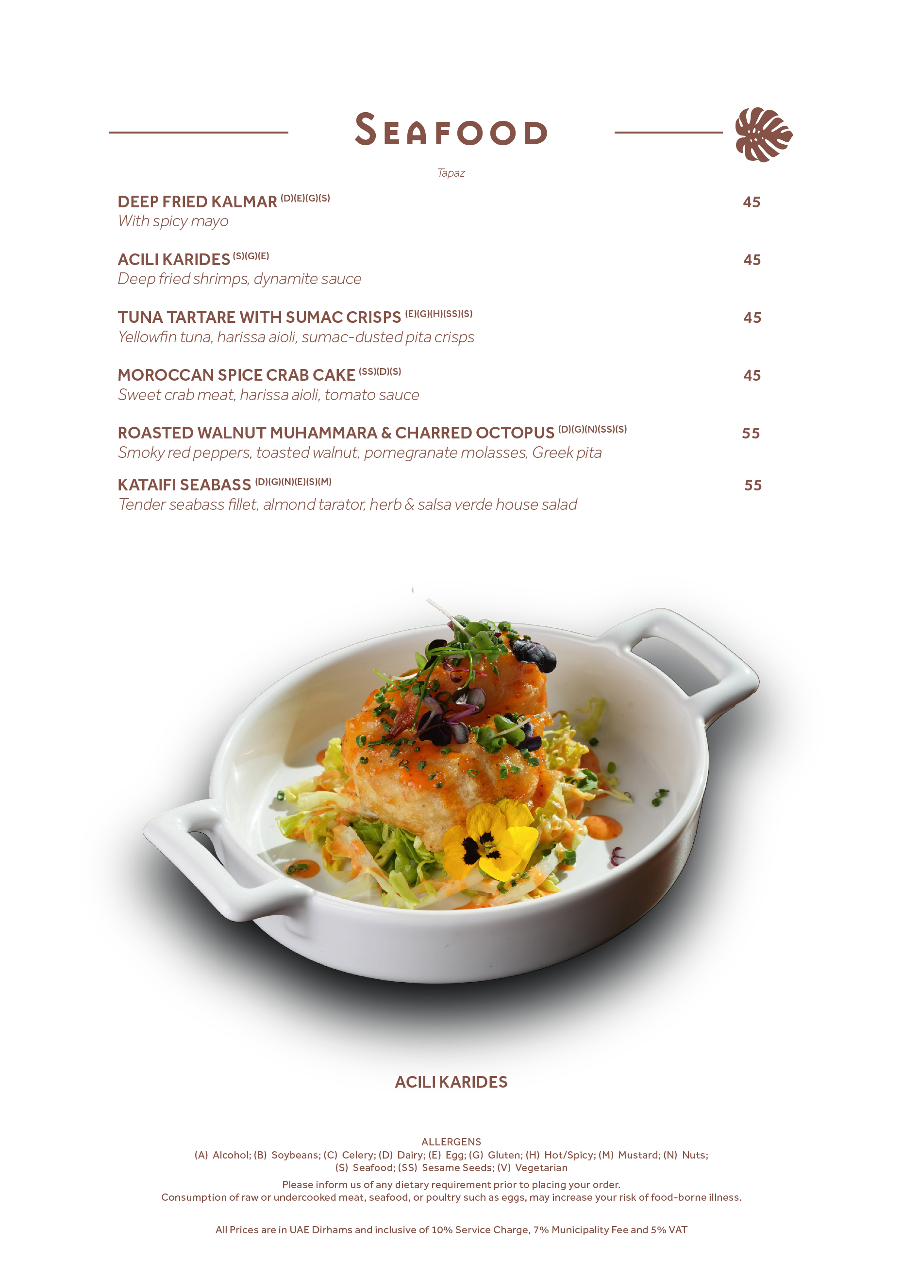 Menu Displays powered for Taj Exotica Resort & Spa by menumodo